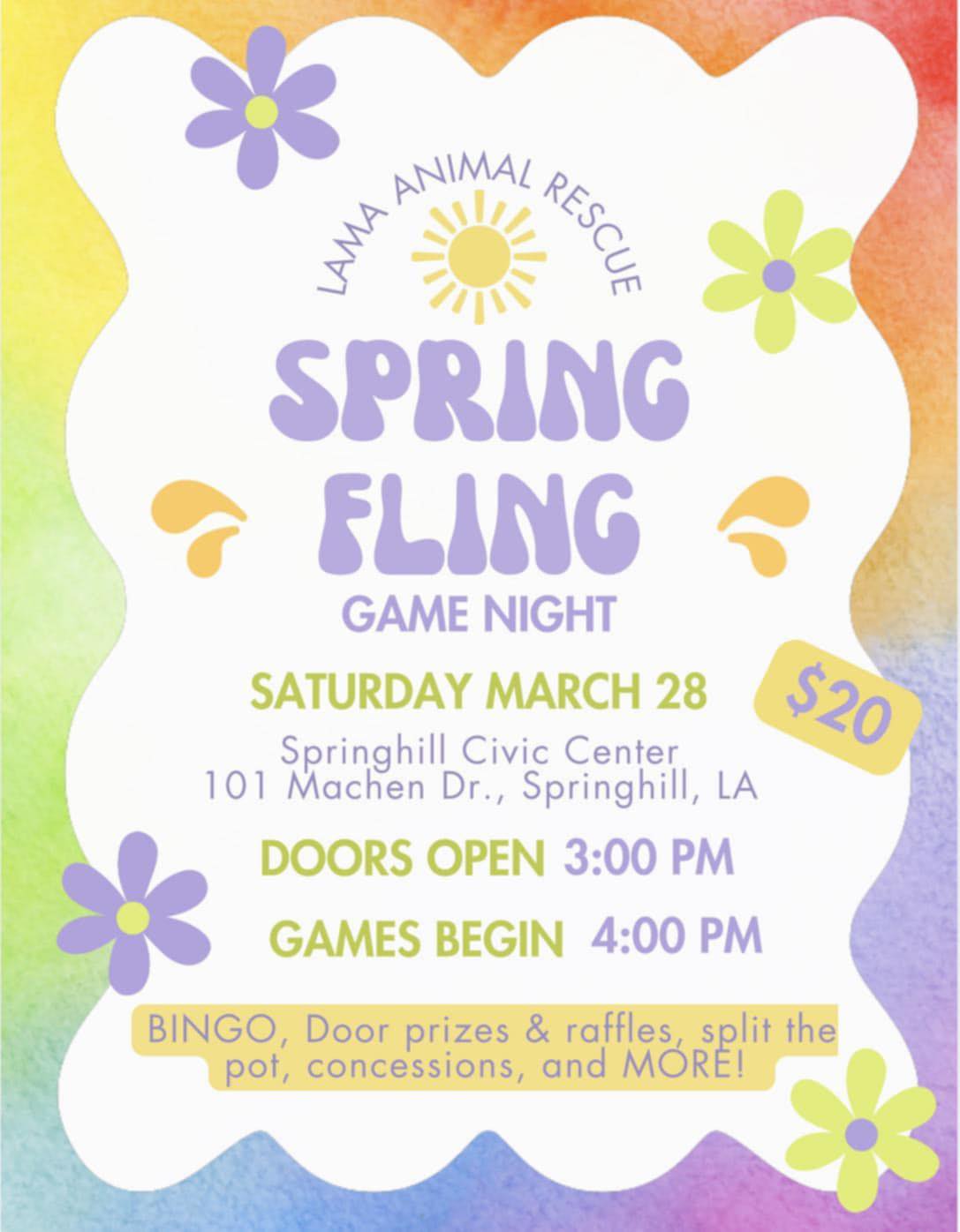 Spring Fling Game Night - Visit Webster Parish - Louisiana